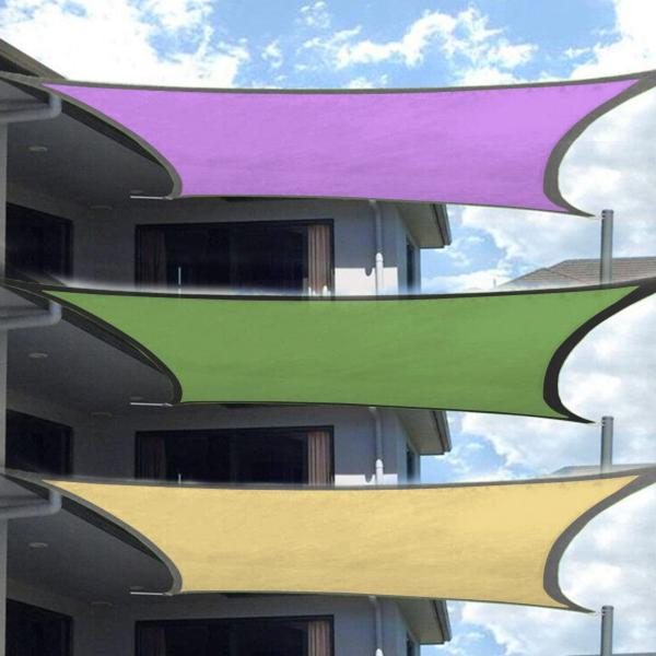 商品名: Bzdzmqm 屋外用サンシェード セイル キャノピー 四面シェードセイル UVブロック テラス ガーデン 屋外施設用 - 95%紫外線保護 - 夏用シェードセイル UVブロック 取り付けロープ4本付き Outdoor Sun S...