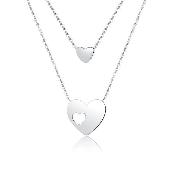 商品名: RACHEL Rachel Roy S925 スターリングシルバー 母娘ネックレスセット 2個用 パーソナライズされたカスタムハートペンダントネックレス 女性用 母娘への意味のある誕生日プレゼント, S925スターリングシルバー,...