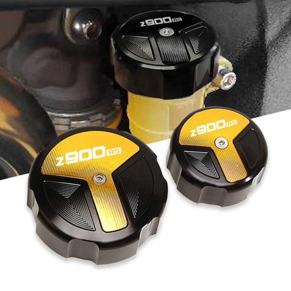 商品名: Z900RS Z900 RS Z 905 RS 全年式オートバイCNCアルミニウムリア&amp;フロントブレーキフルードリザーバーキャップシリンダーカバー For Z900RS Z900 RS Z 905 RS All Years...