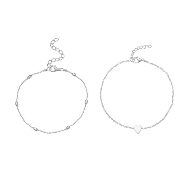 商品名:  Anklet Bracelet for Women Boho Foot Chain Jewelry Anklet Ankle Anklets Bracelet For Women Adjustable Heart S925 Fo...