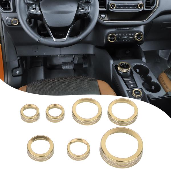 商品名: RT-TCZ センターコンソールエアコン/オーディオボリューム/ギアシフトスイッチノブカバー&amp;ヘッドライトノブカバー&amp;4WDホイールドライブノブトリムカバー インテリアアクセサリー フォードブロンコスポーツ2021...