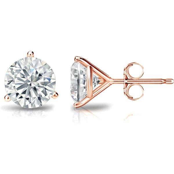 商品名:  The Diamond Deal .25ct (1/4cttw) Carat Round Brilliant Solitaire Lab-Grown Diamond Matini Stud Earrings Women Girl...