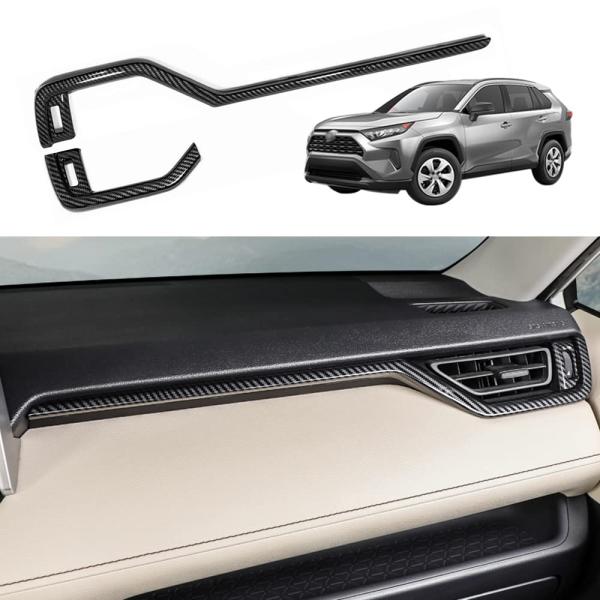 商品名:  YOFAMO for RAV4 ABS Carbon Fiber Grain Dashboard Side Air Vent Outlet Trim Strip Cover for RAV4 2019 2020 2021 202...