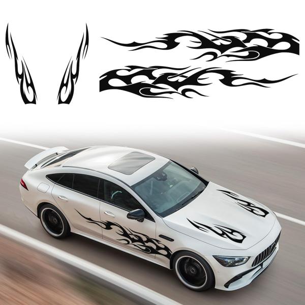 商品名:  RUIANTE Universal Car Racing Body Side Stripe Skirt Decals Car Stripes Decals Auto Hood &amp; Side Door Decoration...