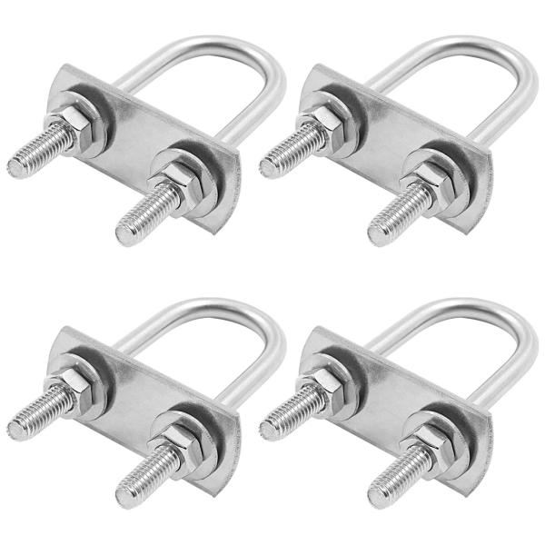 商品名:  BokWin 4Sets Round U-Bolt 0.87"(22mm) Inner Width 70mm Length Steel M6 with Nut, Plate, Washer 4 Setsブランド: BokWin高...