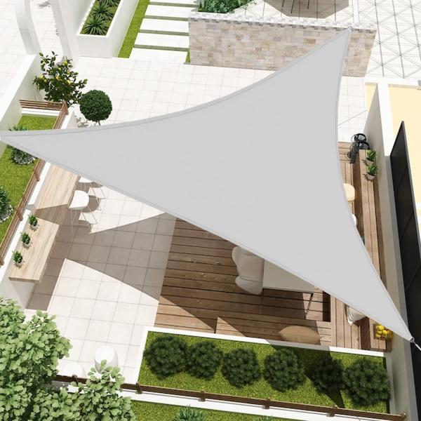 商品名: FLORALEAF サンシェード セイル 16フィートx16フィートx16フィート 正三角形 テリレン UVブロック 防水 キャノピー オーニング パティオ 裏庭 芝生 庭 アウトドア活動用 ライトグレー FLORALEAF Su...