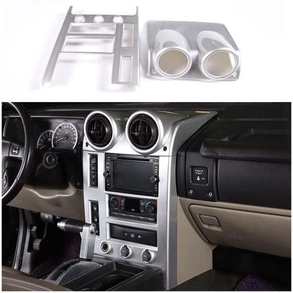 商品名:  Fgtagtal Center Console Panel Trim Cover Fit for Hummer H2 2003-2007, ABS Center Console A/C Vent Panel Frame Mold...