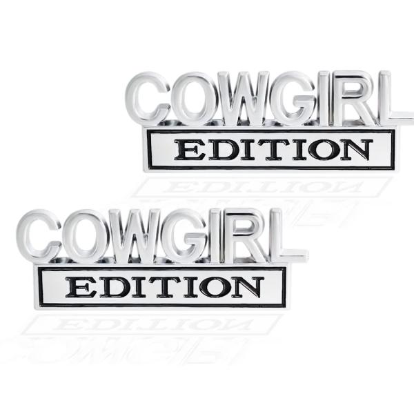 商品名:  CARRUN 2 Pcs Cowgirl Edition Emblem 3D Metal Badge Decal Sticker Fit for Universal Car Truck SUV Side Rear Front H...