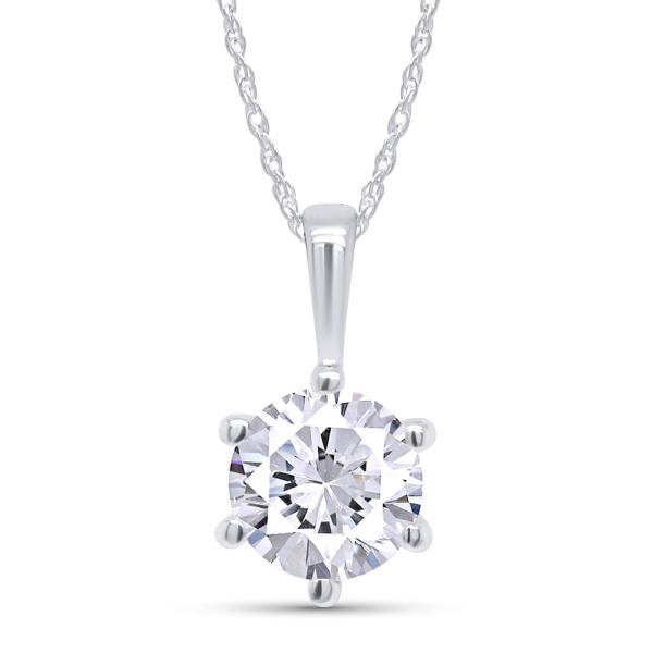 商品名: SAVEARTH DIAMONDS 1カラット 6.5mm モアッサナイトネックレス レディース 925スターリングシルバーネックレス モアッサナイトダイヤモンド18Kメッキ 6プロングペンダント 上品なジュエリーギフト 女性 男...