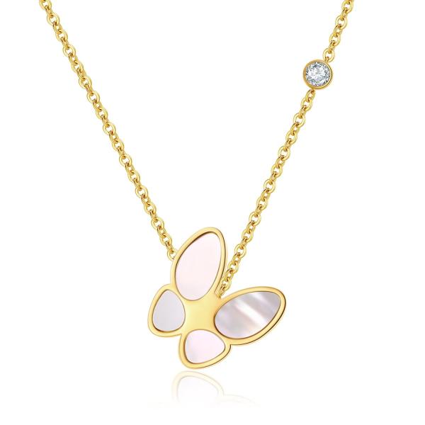 商品名:  HTL Gold Dainty Necklaces for Women, 18K Gold Plated Pendant Rope Chain for Teen Girls Jewelry Gifts Simple Cute B...