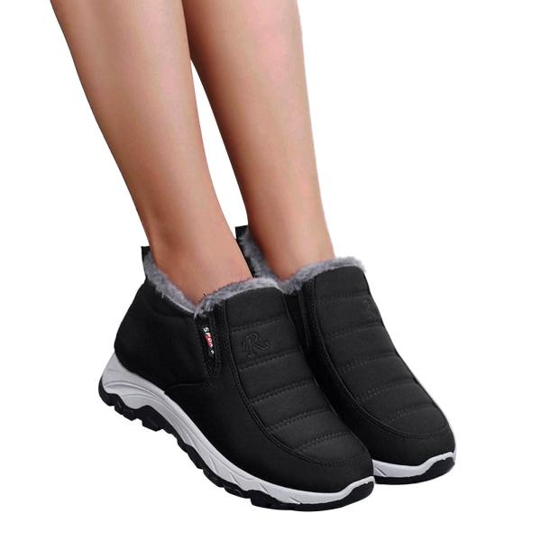 商品名:  Snow Boots for Couples Waterproof Insulated Size 11.5, Men Women Fashion Zipper Winter Short Boots Fur Lined Warm ...