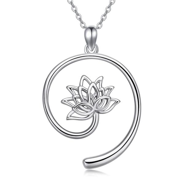 商品名: リングホルダーネックレス 925スターリングシルバー ウェディング 婚約リング キーパーネックレス 女性用 誕生日ギフト 妻への贈り物, スターリングシルバー, キュービックジルコニア Lotus Ring Holder Neck...