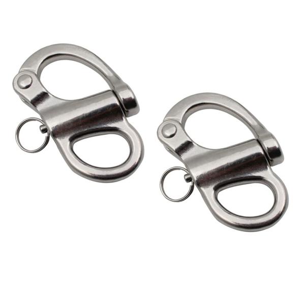 商品名:  JfwuHap Swivel Eye Snap Shackle Quick Release Bail Rigging Sailing Boat Marine Stainless Steel Clip Pair 316 Stain...