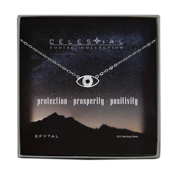 商品名: EFYTAL イーブルアイネックレス レディース スターリングシルバー イーブルアイジュエリー 保護アイネックレス 娘へのギフト 女性への喜びの贈り物 美的ジュエリー 親友ネックレス スターリングシルバー キュービックジルコニア,...