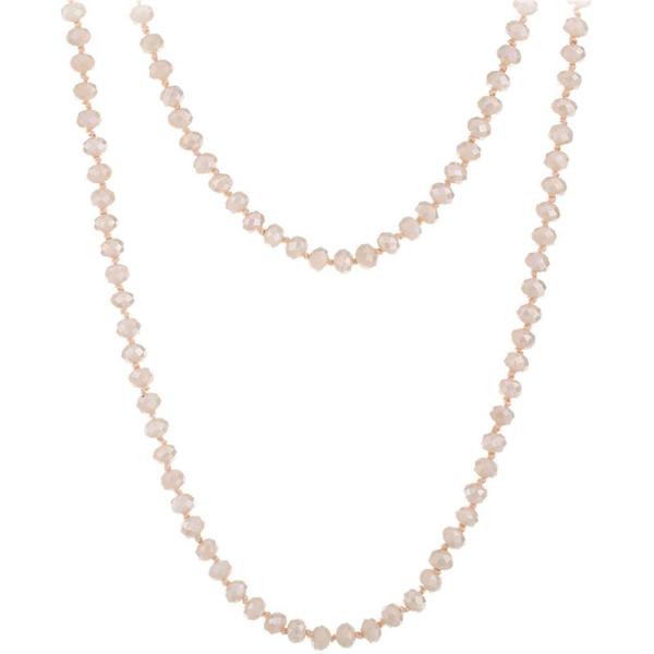 商品名:  COLORFUL BLING 60-inch Long Hand Knotted Crystal Beaded Endless Strand Necklace Glass Beads Multi Layer Infinity L...