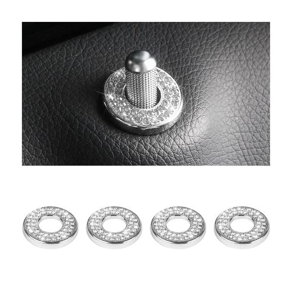 商品名:  4PCS Bling Inner Car Door Lock Cover Stickers, Rhinestones Pull Rod Bolt Decorations, Crystal Auto Decals for Wome...