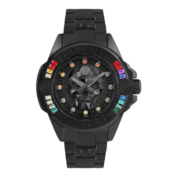 商品名:  Philipp Plein The $Kull Collection Luxury Mens Watch Timepiece with a Black Bracelet Featuring a Black Case and Bl...