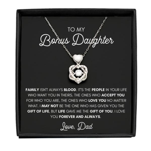 商品名: ボーナス 娘 ネックレス お父さんからバダス ボーナス 娘へのギフト 父から義理娘へ クリスマスジュエリー 義理娘へ 誕生日のギフト, スターリングシルバー, キュービックジルコニア Bonus Daughter Necklace...