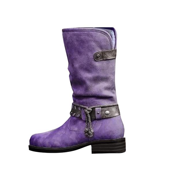 商品名:  Fall Boots Knee High Boots Women Womens Shoes Winter And Autumn Belt Warm Home Snow Over Knee (Purple, 8.5)ブランド: V...