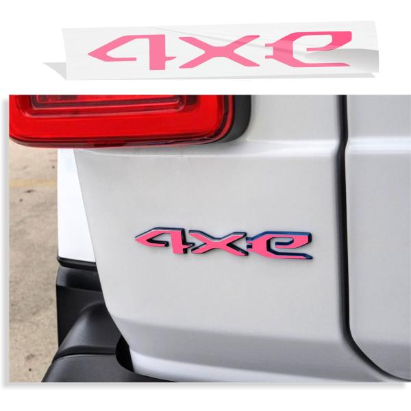 商品名: Reflective Concepts 4xe リアエンブレム オーバーレイ デカール ステッカー 2021-2024 ラングラー 4xe用 (ピンク) Reflective Concepts 4xe Rear Emblem Ov...