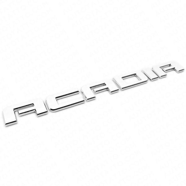 商品名: Acadia フロントドアまたはリアリフトゲート ネームプレート ロゴ エンブレム 装飾 Acadia (クロム) 1個 1Pc Acadia Front Door or Rear Liftgate Nameplate Logo ...