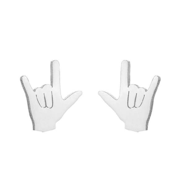 商品名:  Personalized Stainless Steel Earrings I Love You Hand Sign Sign Sign Women's Earrings Minimal Jewelry Goofy Earrin...