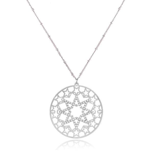 商品名:  POMINA Gold Geometric Floral Filigree Pendent Long Necklace Simple Casual Fashion Sweater Long Gold Chain Necklace...