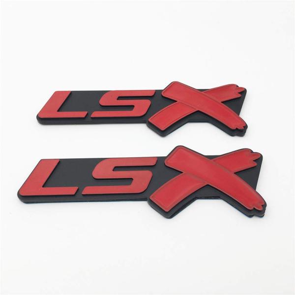 商品名:  Forten Kingdom 2pcs LSX Letter Car Fender Side 3D Writing Badge Trunk Name Plate Emblem Sticker Decal (Black red)ブ...