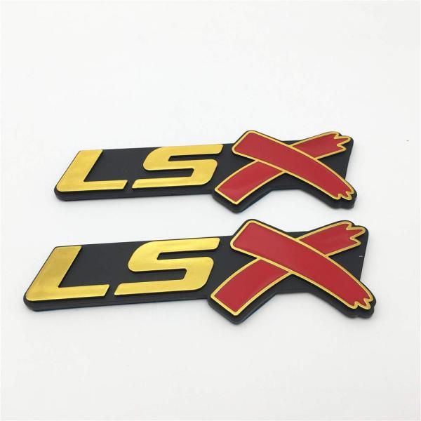 商品名:  Forten Kingdom 2pcs LSX Letter Car Fender Side 3D Writing Badge Trunk Name Plate Emblem Sticker Decal (red Gold)ブラ...