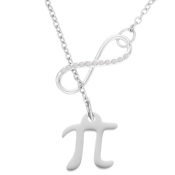 商品名: AHAETH パイシンボルネックレス 数学教師へのギフトに 女性向けネックレス 女の子 最高に面白い 数学教師 誕生プレゼント ティーン向けジュエリー パイネックレス, ステンレス鋼, アゲート AHAETH Pi Symbol ...