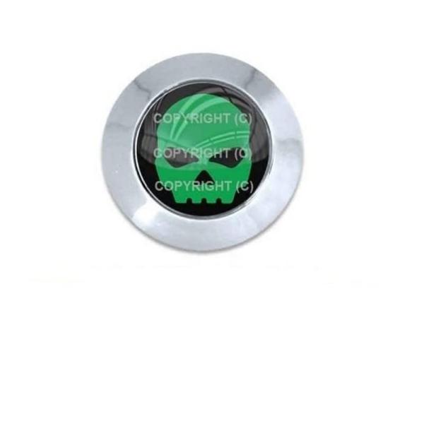 商品名:  Chrome 1 1/2" Round Adhesive Emblem for Car Truck SUV Motorcycle for Green Skull G Model-PYT-8888-394ブランド: SIMPLE ...