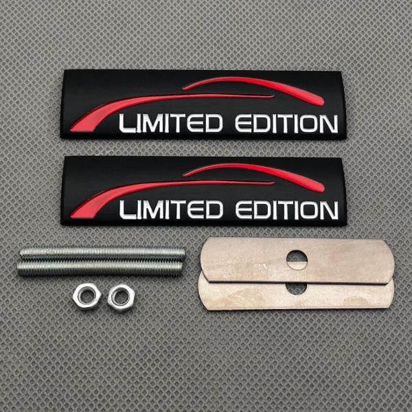 商品名:  2Pc 3D Metal Limited Edition Front Hood Grille Emblem + Rear Trunk Sport Badge Sticker Suitable for Universal Truc...