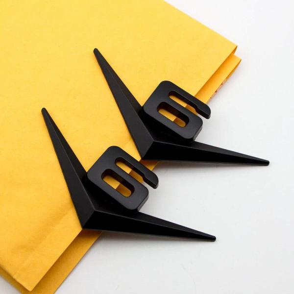 商品名:  2X V6 Turbo Engine Logo Car Emblem Metal Side Wing Badge Rear Trunk Sport Trunk Racing SUV Sticker Suitable for Un...