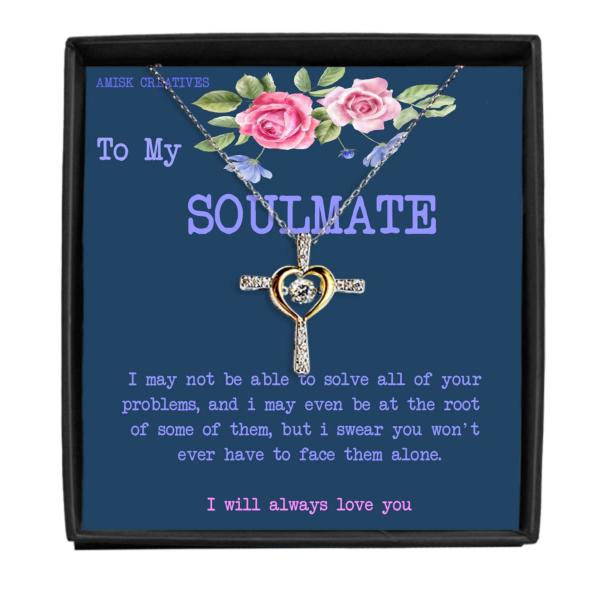 商品名:  Soulmate Jewelry - To My Soulmate Necklace For Women - To My Beautiful Future Wife Soul Mate - Gifts For Birthday ...