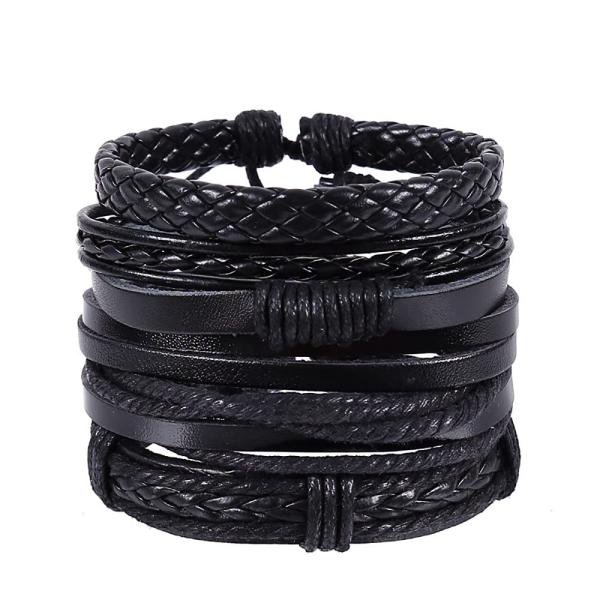 商品名:  Women Men Bangle Cuff Bracelets Anklets Bracelet Multi-layer Hand-woven Jewelry Leather Bracelet Vintage Bracelets...