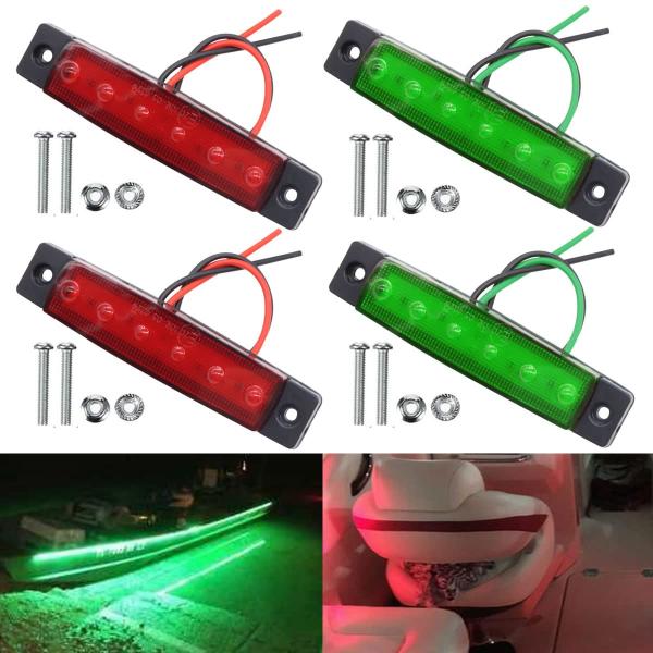 商品名:  maierke 4PCS 12-24V LED Boat Interior Lights Marine Courtesy Light Strip Boat Stern Light Navigation Lights Waterp...
