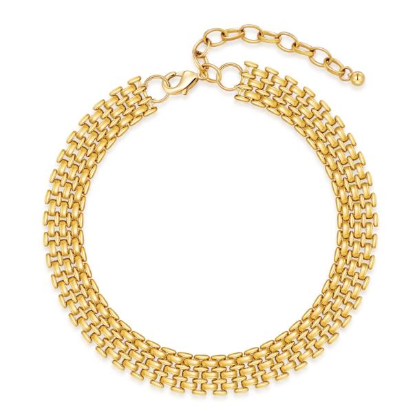 商品名: INNERDIVA レディース ゴールドネックレス 女性用 14Kゴールドメッキネックレス シンプルなゴールドチョーカーネックレス トレンディゴールドネックレス ウェディングジュエリー 花嫁や女の子へのギフト, 金属, 合金。 I...