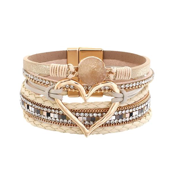 商品名:  A Jewelry Love Woven Bracelet Bohemian Multi Layer Bracelet Leather Bracelets For Women Men Christmas Birthday Gif...