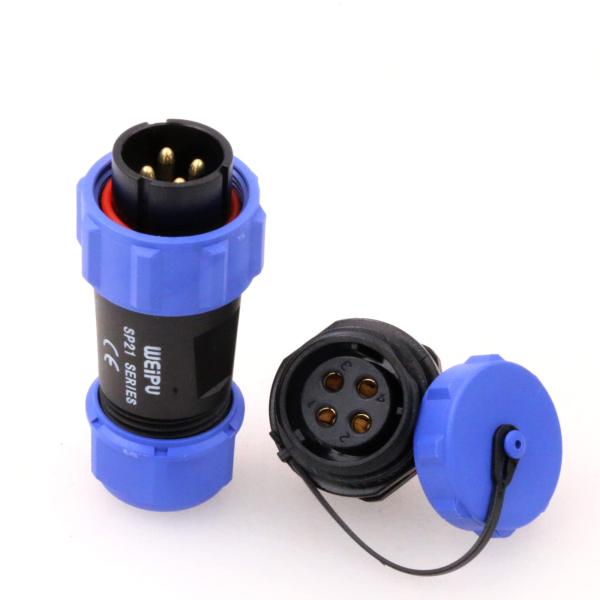 商品名: ZBLZGP SP21 4ピンパネルマウント 防水 航空コネクター LED 電力ケーブル ワイヤー オスメス プラグとソケット IP67 工業用サーキュラー 30Aコネクター 屋外用 ZBLZGP SP21 4 Pin Panel...