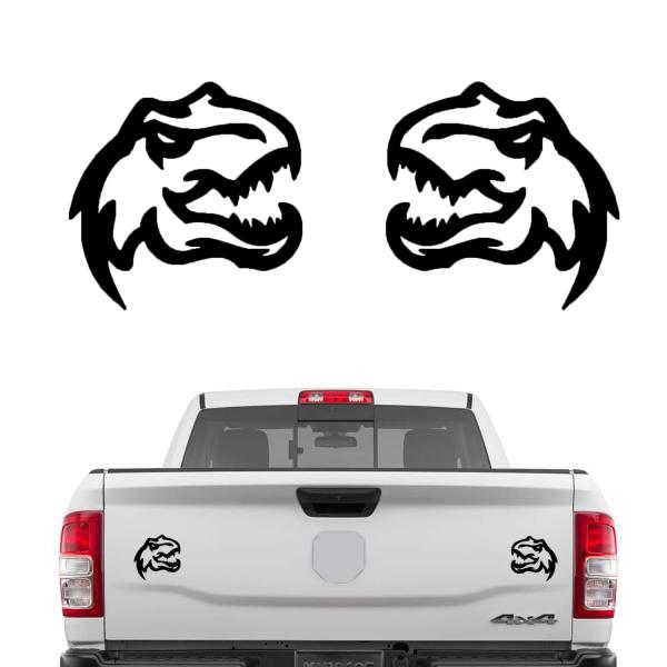 商品名: GODTERA 恐竜ステッカー デカール エンブレム 車用ビニールバッジ ダッジ・ラム TRX 1500 2500 3500 チャージャーチャレンジャーに対応 (ブラック) GODTERA A Pair Dinosaur Stic...