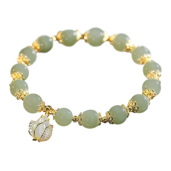 商品名:  Hetian Jade Gold Artificial Flower Bracelet Natural Gold Branch Jade Women Lucky Gift Golden Branches And Jade Man...
