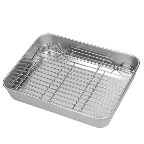 商品名:  Stainless Steel Roaster with Rack,Roasting Pan with Rack, Rectangular Roasting Pan and Rack Set, Non Stick Rectang...