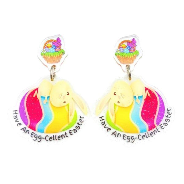 商品名:  Easter Bunny, Easter Eggs Cute Earrings, Have An Excellent Easter Fun Spring Season Accessories, Easter Accessorie...