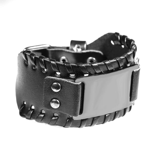 商品名:  Eigso Silver Black Punk Leather Bracelet for Men Womenブランド: Eigso高さ: 1cm横幅: 5cm奥行: 15cm重量: 26g商品番号: 色: Black Silve...