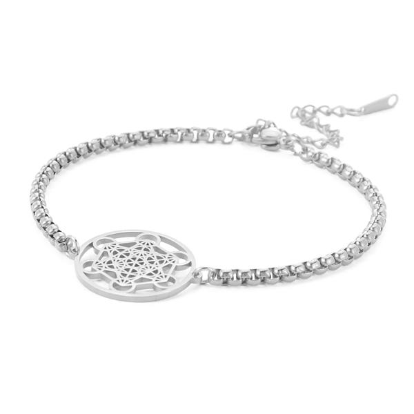 商品名: UNIFT メタトロンキューブブレスレット レディース メンズ ステンレススチール 大天使メタトロンキューブブレスレット 神聖な幾何学模様 タリスマンジュエリー, 22 8 20mm, ステンレス鋼, 宝石なし UNIFT Met...