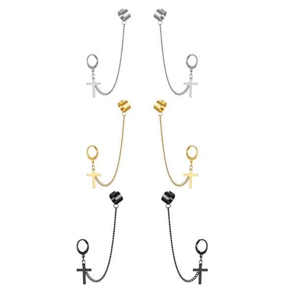 商品名:  6PCS Stainless Steel Cross Earrings Ear Cuff Wrap Earrings Clip on For Men Women Style_GHT-875-662ブランド: Generic商品番...