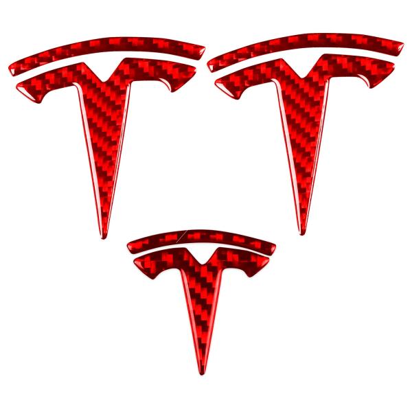 商品名:  YJMOTOR Fit Model 3 Logo Cover,Front Trunk,Rear Trunk Logo Cover Sticker,Real 3D 3K Carbon Fiber Sticker Interior ...