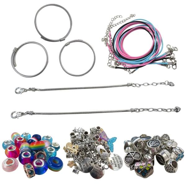 商品名:  USonline911 Bracelet DIY Charm Bracelet Necklaces Jewelry Making Kit with Pink Gift Box for Girls Women Valentines...