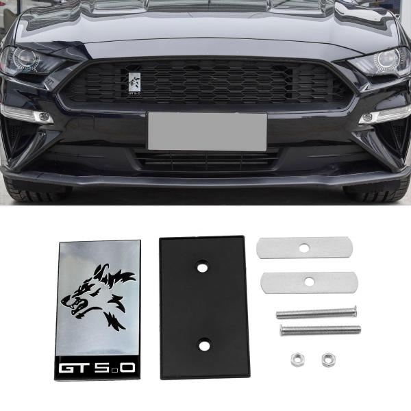 商品名:  Forten Kingdom 1PC New Styling Custom Silver Coyote Wolf Head Pattern for Car Metal Chrome Front Grille Grill Meta...