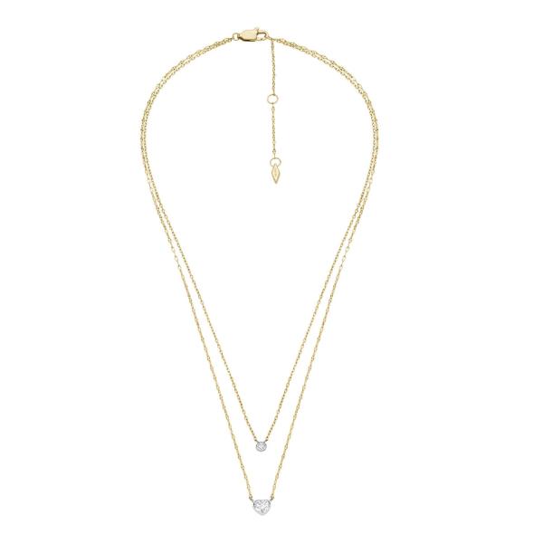 商品名:  Fossil Women's Sadie Tokens Of Affection Two-Tone Stainless Steel Chain Necklace, Color: Gold (Model: JF04357998)ブ...